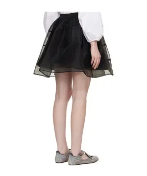 Cecilie Bahnsen Organic Cotton Mesh Mini Skirt
