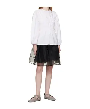 Cecilie Bahnsen Organic Cotton Mesh Mini Skirt