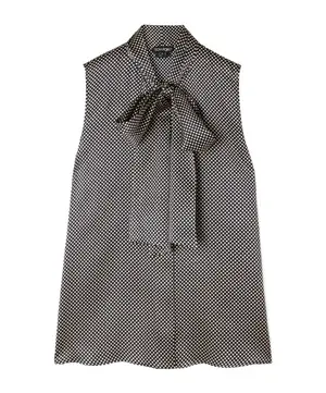 TOM FORD Polka Dot Silk Blend Satin Shirt
