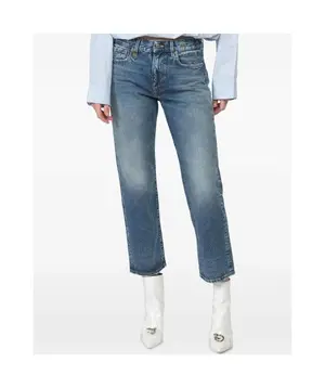 R13 Cropped Straight Jeans