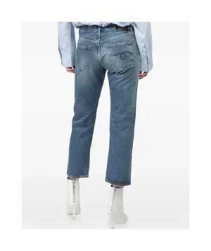 R13 Cropped Straight Jeans