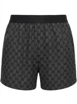Gucci Allover Gg Monogram Technical Jersey Shorts
