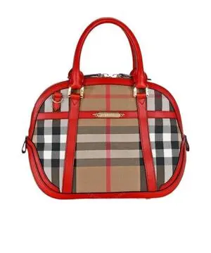 Burberry Checked Top Handle Handbag