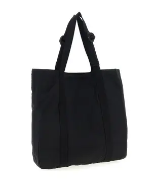 Stone Island Logo Patch Shopping Bag - Black