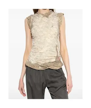 DIESEL® Sleeveless Floral Print Top - Nude