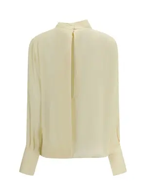 TOM FORD Long Sleeved Satin Blouse - Nude