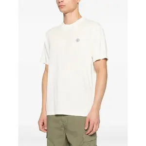 Stone Island Logo Patch Crewneck T-shirt - White