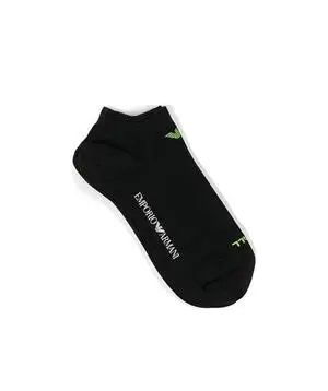 Emporio Armani Logo Knitted Ankle Socks - Black