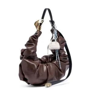 DIESEL® L Grab-d Gathered Shoulder Bag - Brown