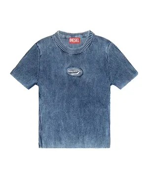 DIESEL® Ribbed Logo T-shirt - Blue