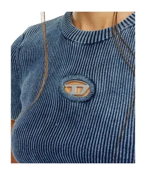 DIESEL® Ribbed Logo T-shirt - Blue