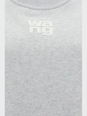 Alexander Wang Logo Printed Crewneck Sweatshirt - Light Grey