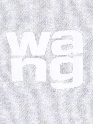Alexander Wang Logo Printed Crewneck Sweatshirt - Light Grey