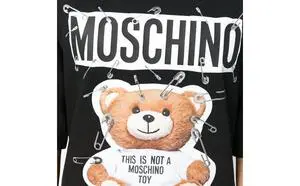 Moschino Printed Dress With Logo And Teddy Bear Graphic