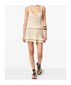 Isabel Marant Étoile Nelle Crocheted Ruffled Skirt