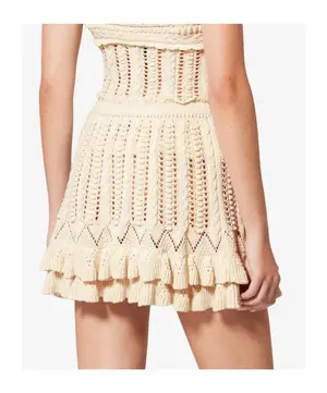 Isabel Marant Étoile Nelle Crocheted Ruffled Skirt