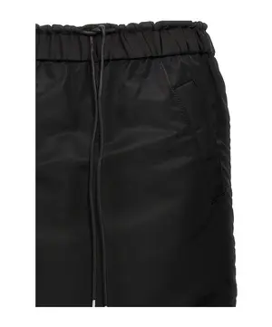 Sacai Pleated Drawstring Midi Skirt