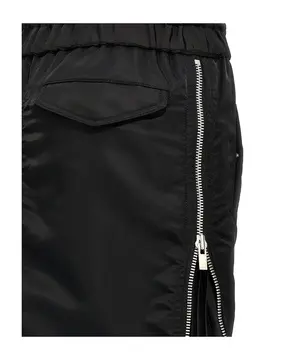 Sacai Pleated Drawstring Midi Skirt
