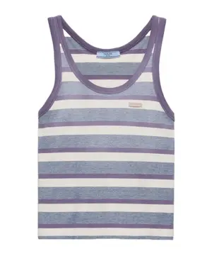 Prada Sleeveless Striped Tank Top