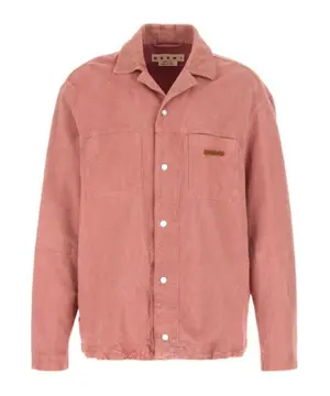 Marni Snap-button Leather Shirt - Pink