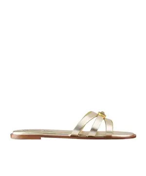 Dior Strappy Embellished Flat Sandals - Nude