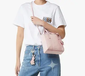 Mcm Toni Small Embossed Tote Bag - Pink