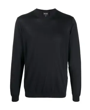 Giorgio Armani Crew Neck Sweatshirt - Black