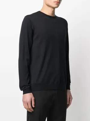 Giorgio Armani Crew Neck Sweatshirt - Black