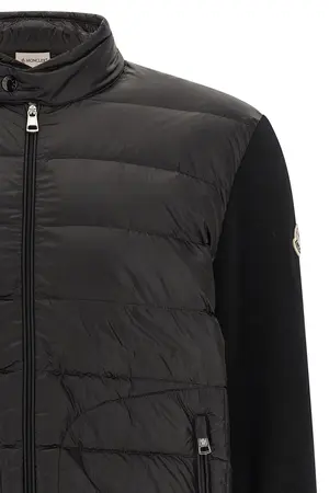 Moncler Zip-up Padded Cardigan - Black