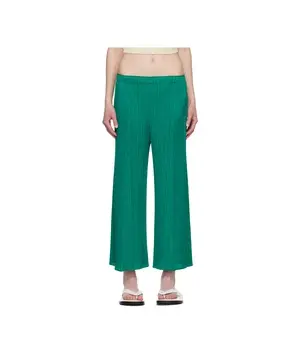 PLEATS PLEASE BY ISSEY MIYAKE Pleated Knit Wide Leg Pants