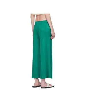 PLEATS PLEASE BY ISSEY MIYAKE Pleated Knit Wide Leg Pants