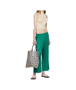 PLEATS PLEASE BY ISSEY MIYAKE Pleated Knit Wide Leg Pants