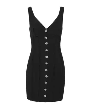 ROTATE BY BIRGER CHRISTENSEN Rose-buttoned Mini Dress