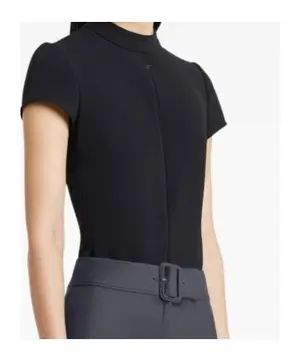 COURREGES Short Sleeve Embroidered Logo Top