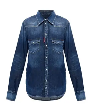 Dsquared2 Long Sleeve Denim Shirt - Blue