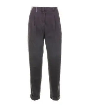 Peserico Pleated Straight Leg Trousers - Black