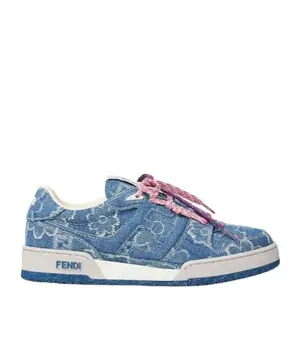 Fendi Match Ff Jacquard Low-top Sneakers - Blue