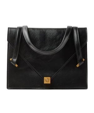 Versace Severine Leather Shoulder Bag - Black