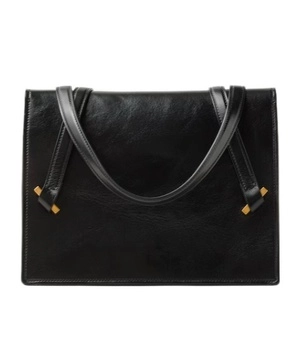 Versace Severine Leather Shoulder Bag - Black