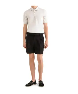 Dolce & Gabbana Dolce Gabbana Silk Short-sleeve Polo Shirt - White