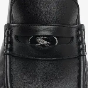 Burberry Cadet Gathered Slip-on Loafers - Black