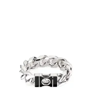 Gucci Interlocking G Buckle Chain Bracelet - White