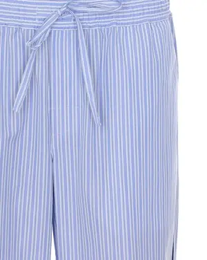 Dolce & Gabbana Striped Drawstring Trousers - Blue