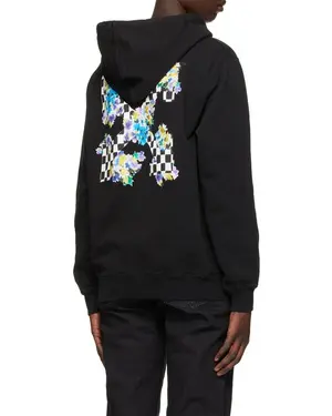 Off-White Checked Arrows Floral Hoodie