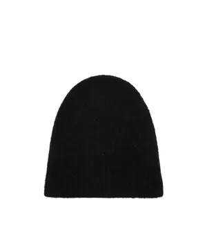 ROBERTO COLLINA Ribbed Knit Beanie - Black
