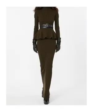 Max Mara Boris Knit Ribbed Maxi Skirt