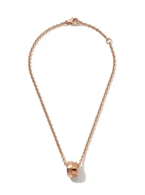 Gucci 18k Gg Pendant Necklace - Rosy