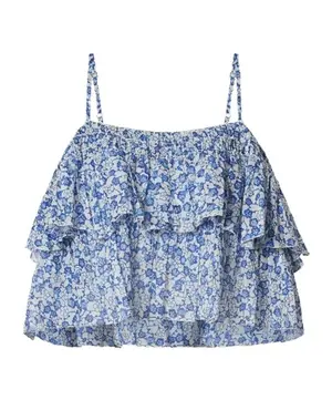 Isabel Marant Étoile Erisa Tiered Floral Print Camisole - Blue