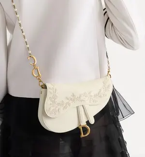 Dior Small Saddle Bag With Chain