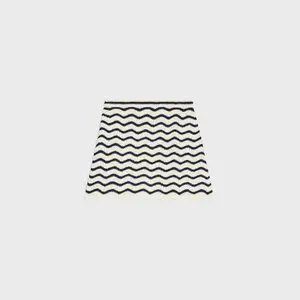 Celine Mini Skirt In Crochet Cotton - Black